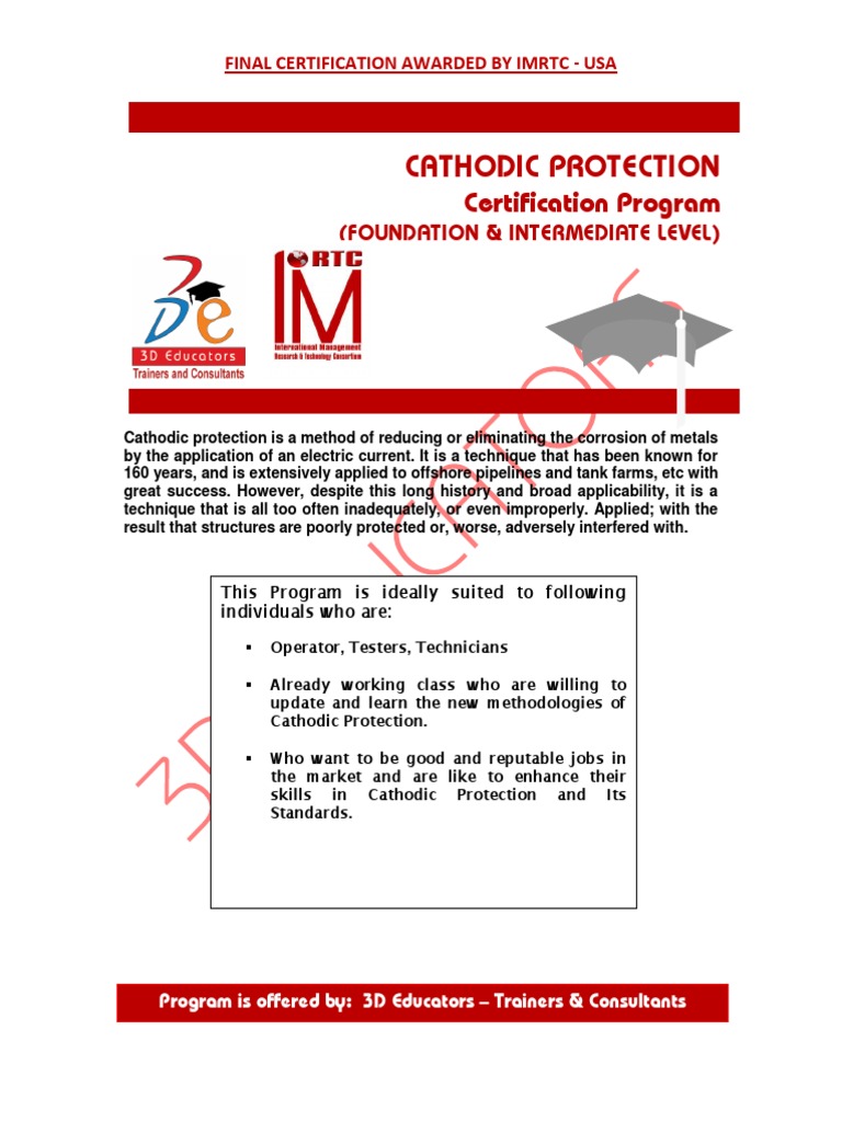 Cathodic Protection Certification Program | PDF | Test (Assessment ...