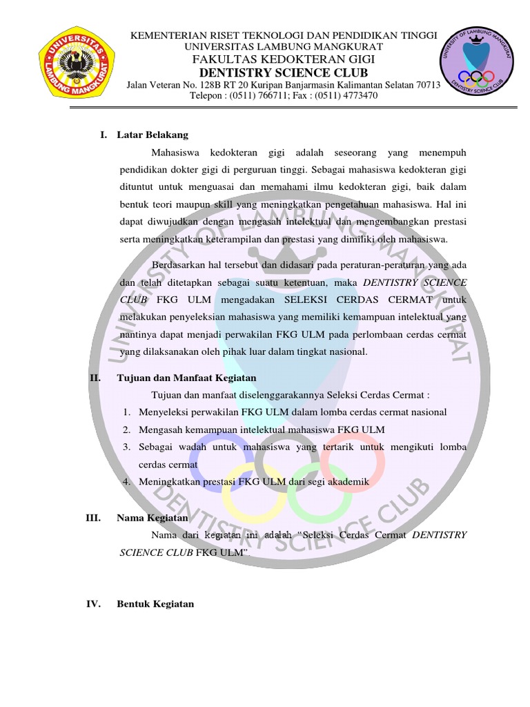 Proposal LCC 2019 | PDF | Kesehatan Holistik | Sains & Matematika
