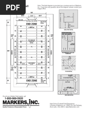 High School Football Field Dimensions