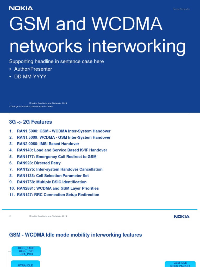 GSM and WCDMA Networks Interworking v5 | PDF | General Packet Radio Service | Gsm
