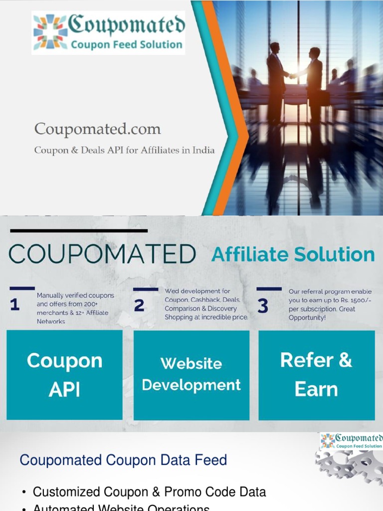 Coupomated Coupon Data Feed & Coupon Cashback Website Development | PDF ...