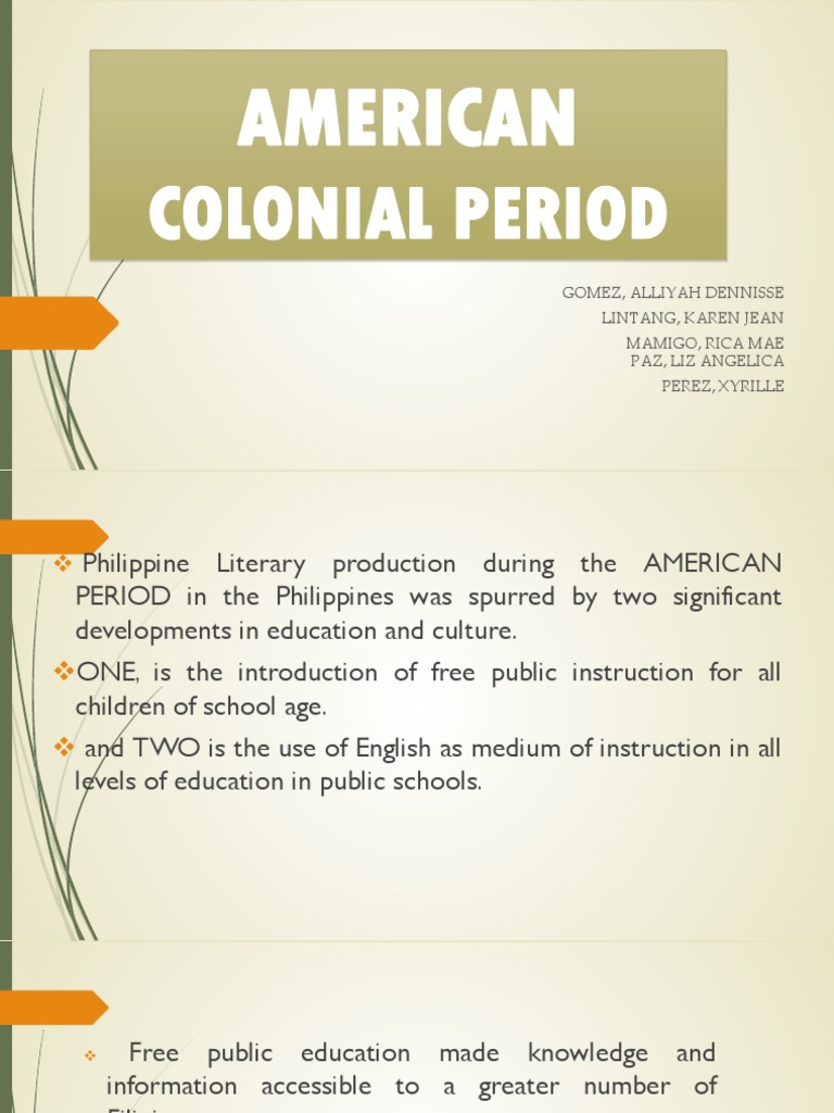 American Colonial Period Lit | PDF | Narrative | Tagalog Language