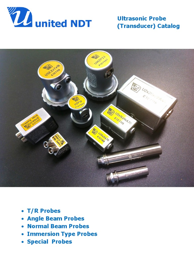 Probe Catalog From United-NDT | PDF | Nondestructive Testing | Ultrasound
