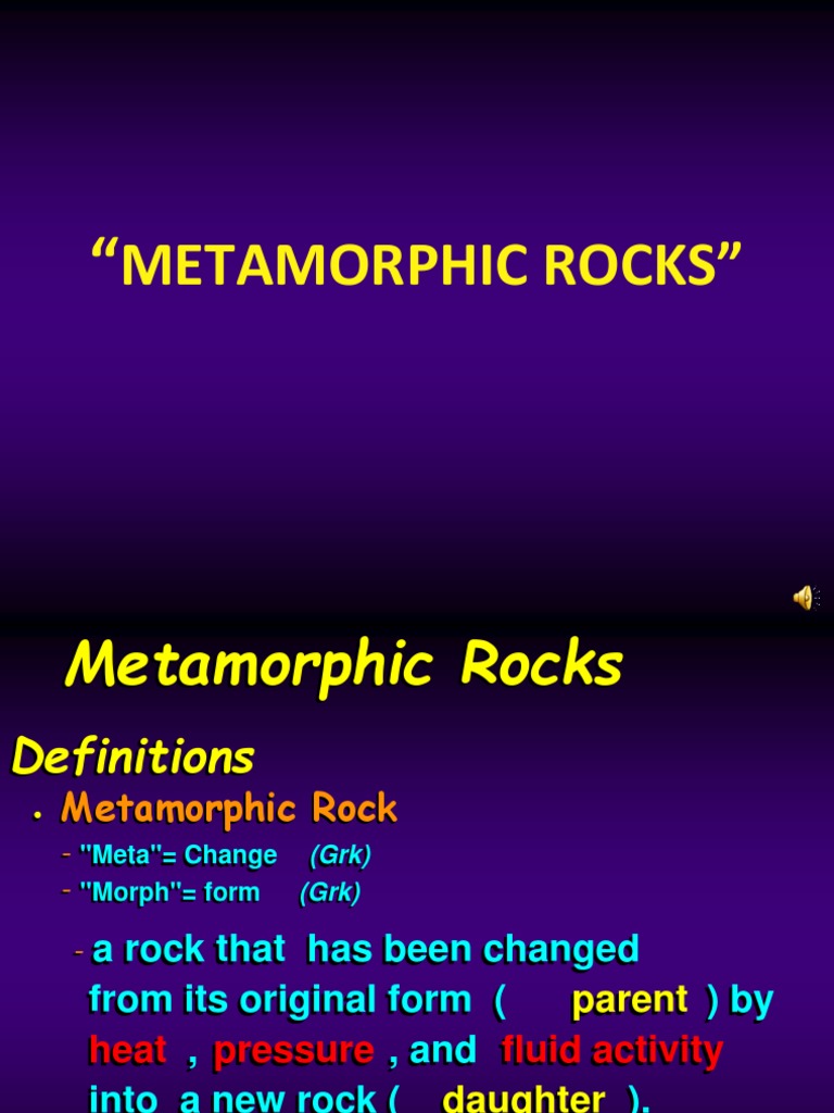 Lesson # 12 - Metamorphic Rock | PDF | Rock (Geology) | Rocks
