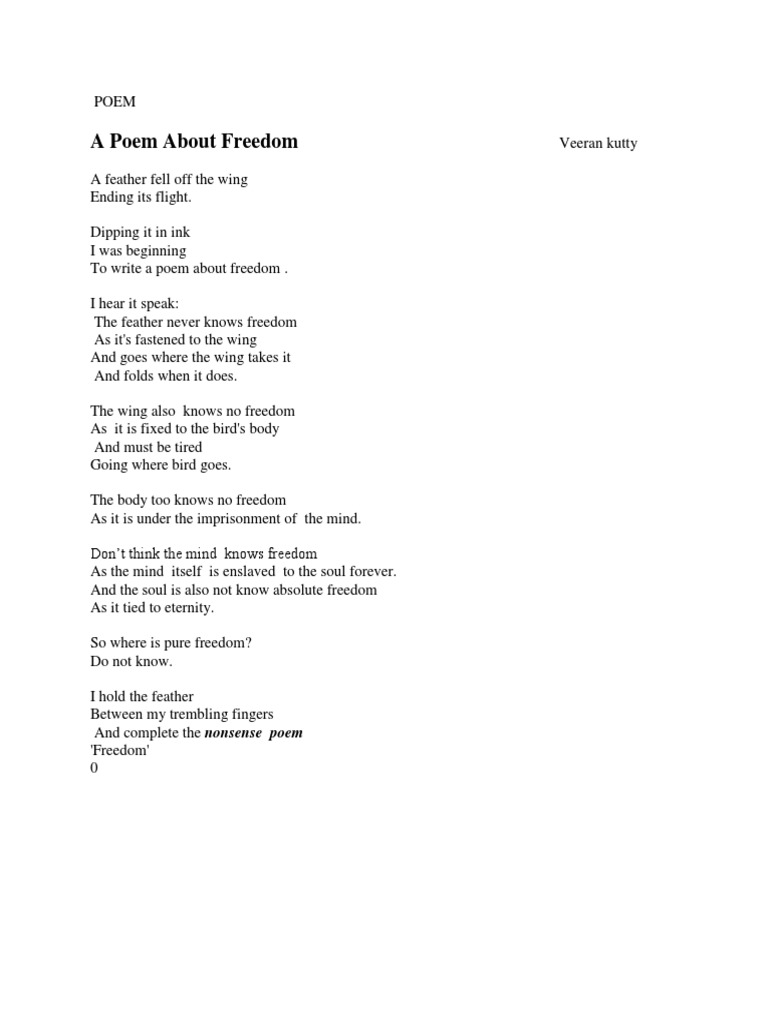 POEM Freedom | PDF | Philosophy | Poetry