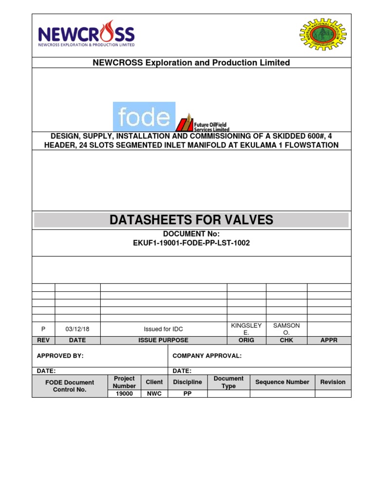 Manual Valves Datasheet. Rev 1 | PDF | Valve | Building Materials