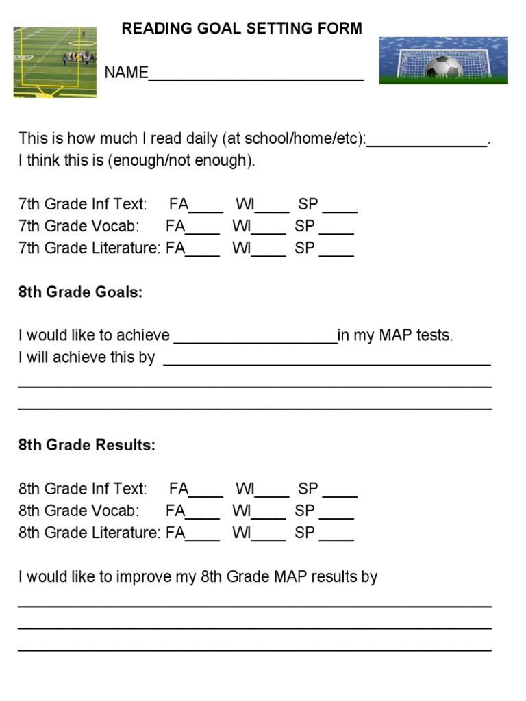 Goal Setting Form | PDF