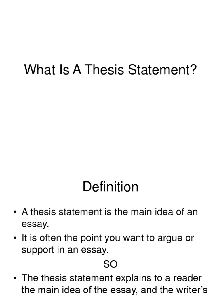 What Is Thesis Statement | PDF | Essays | Thesis