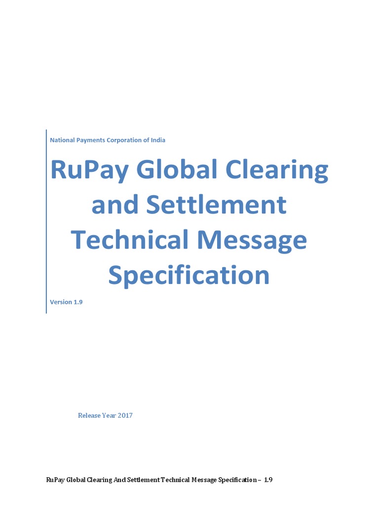 Rupay Global Clearing and Settlement Message Specs | PDF | Stored Value ...