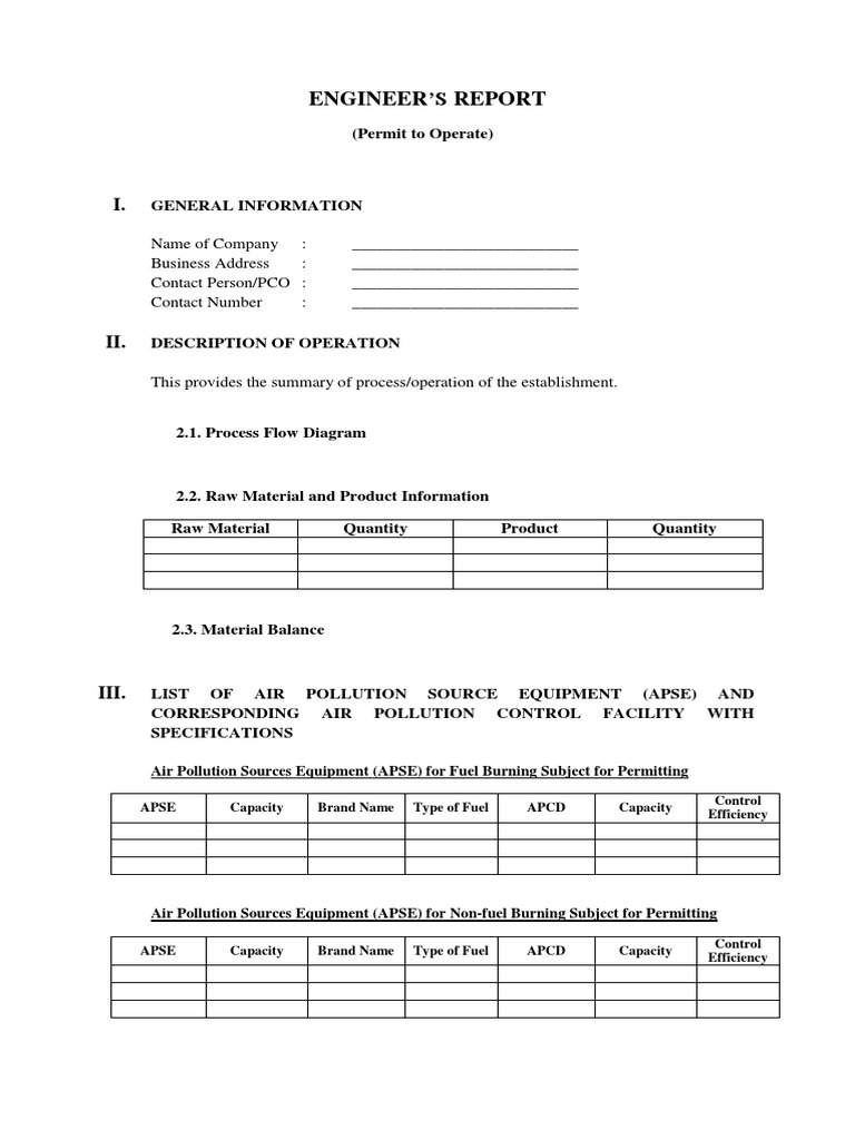 Pto Engineering Report Template | PDF