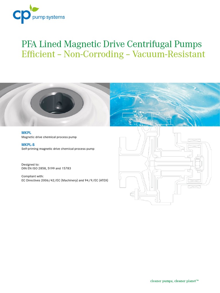 CP BRO MKPL MKPL S PFA Lined Magnetic Drive Centrifugal Pumps en | PDF ...