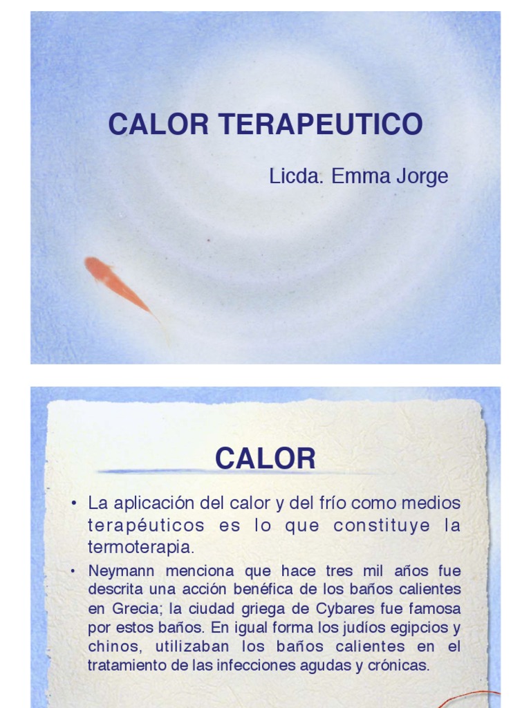 Calor Terapeutico | Convección | Conduccion termica