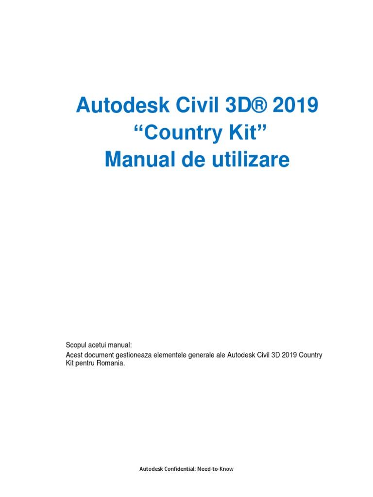 Autodesk Civil 3D 2019 Country Kit Manual de Utilizare | PDF | Software ...