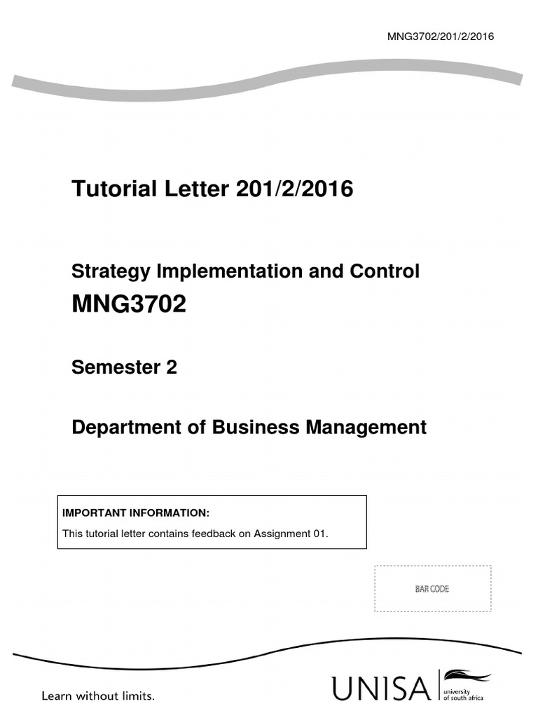 2016 Sem 2 TUT 201 Management | Download Free PDF | Organizational ...