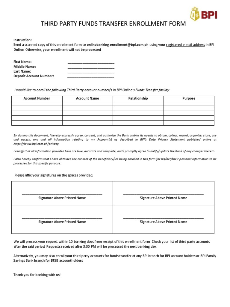 5d1eeaaf88491 Third Party Enrollment Form 07032019 | PDF
