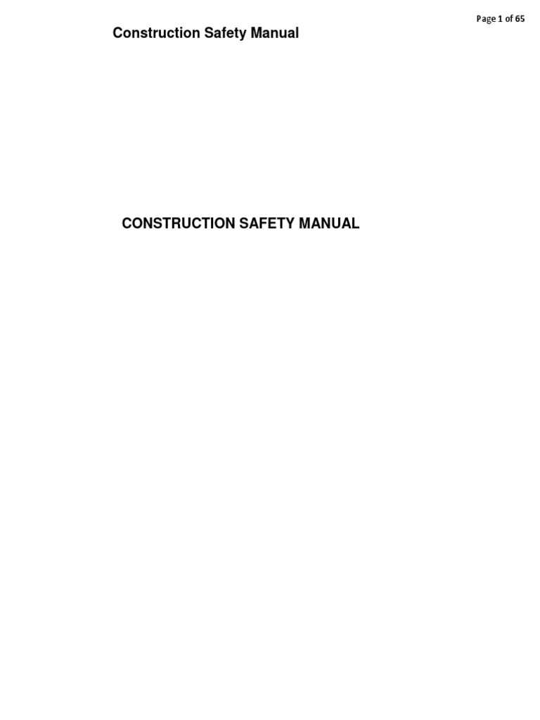 Construction Safety Manual | Scaffolding | Occupational Safety And Health