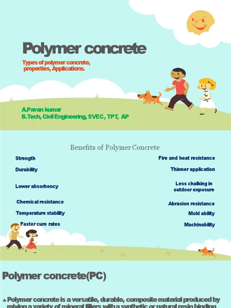 Types of Polymer Concrete, Properties, Applications | PDF | Polymers ...