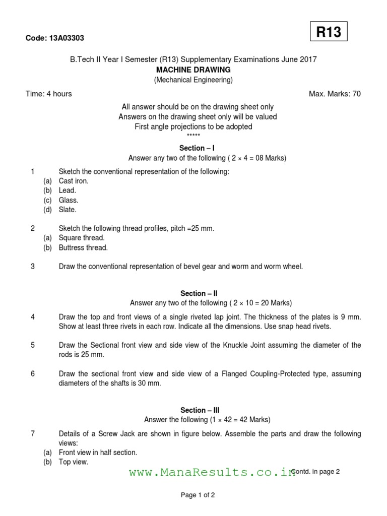 WWW - Manaresults.Co - In: B.Tech Ii Year I Semester (R13) Supplementary Examinations June 2017 ...