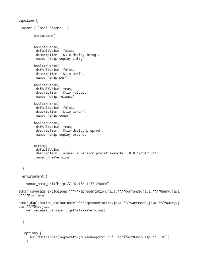 Jenkins File Sample | PDF | Information Technology | Areas Of Computer ...