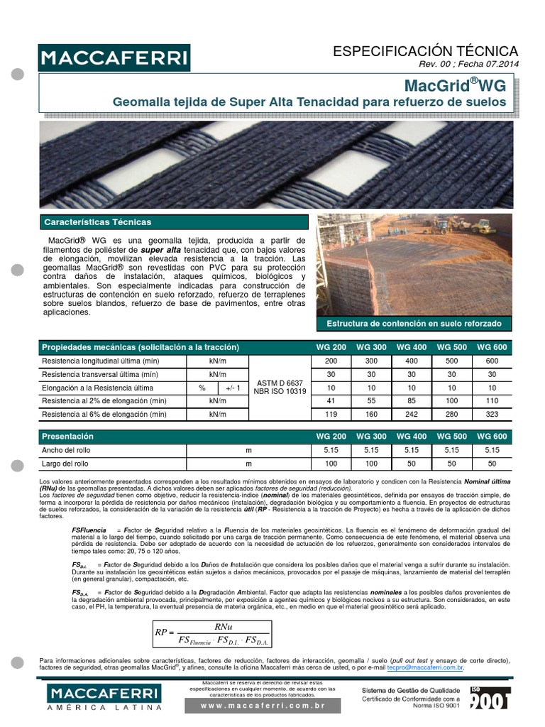 Macgrid WG HR | PDF | Rendimiento (ingeniería) | Materiales