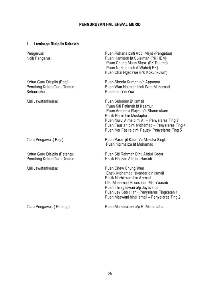 Pengurusan Hal Ehwal Murid | PDF