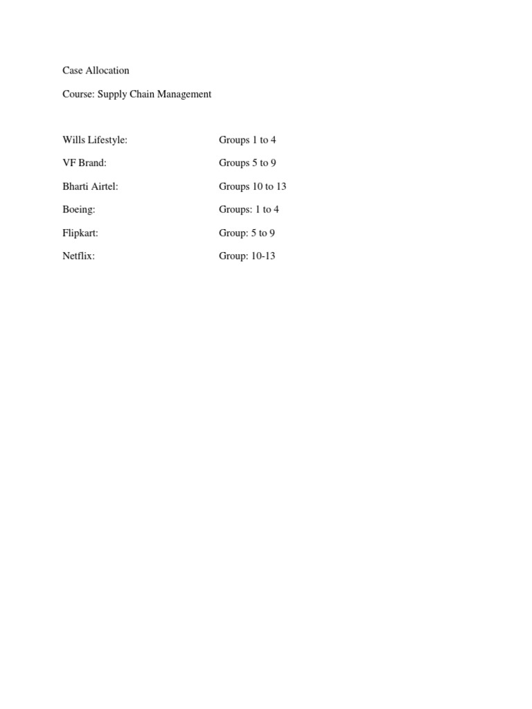 Case Allocation 2019 | PDF