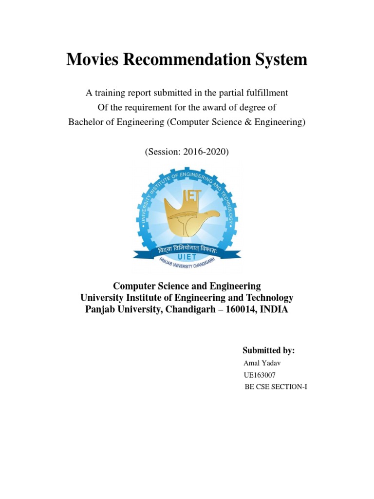 Movie Recommendation System Report | PDF | Computing | Computing And ...
