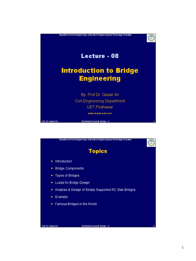 Introduction To Bridge Engineering | PDF | Structural Engineering ...