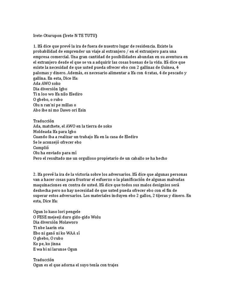 Irete Ika | PDF | Santeria | Religión y creencia