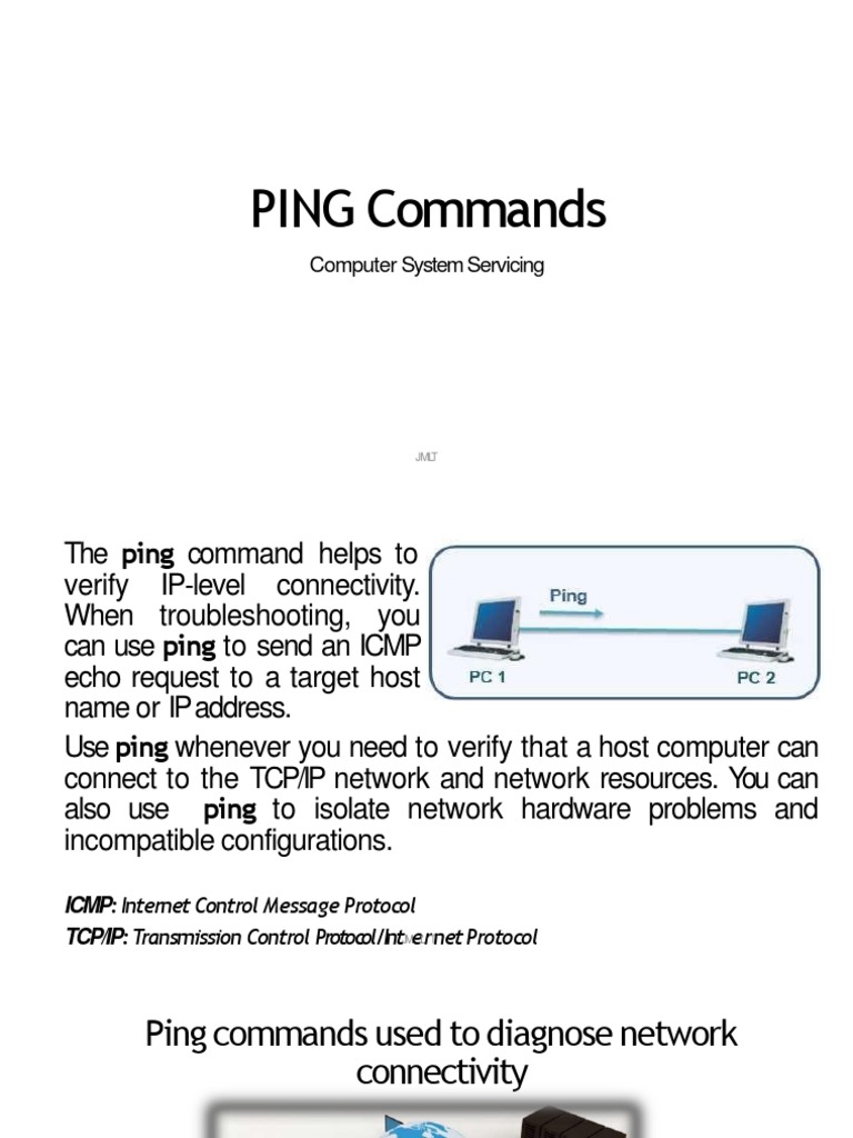 PING Commands: Computer System Servicing | PDF | Internet Protocol ...