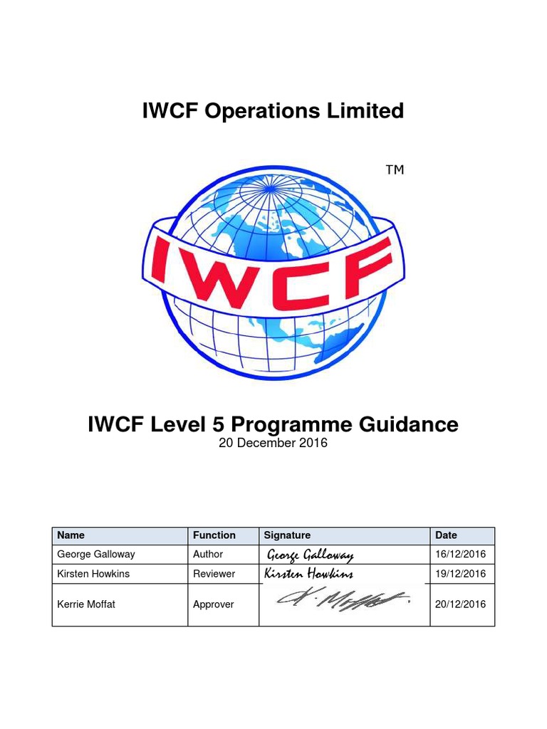 AC-0096 IWCF Level 5 Programme Guidance | PDF | Test (Assessment ...