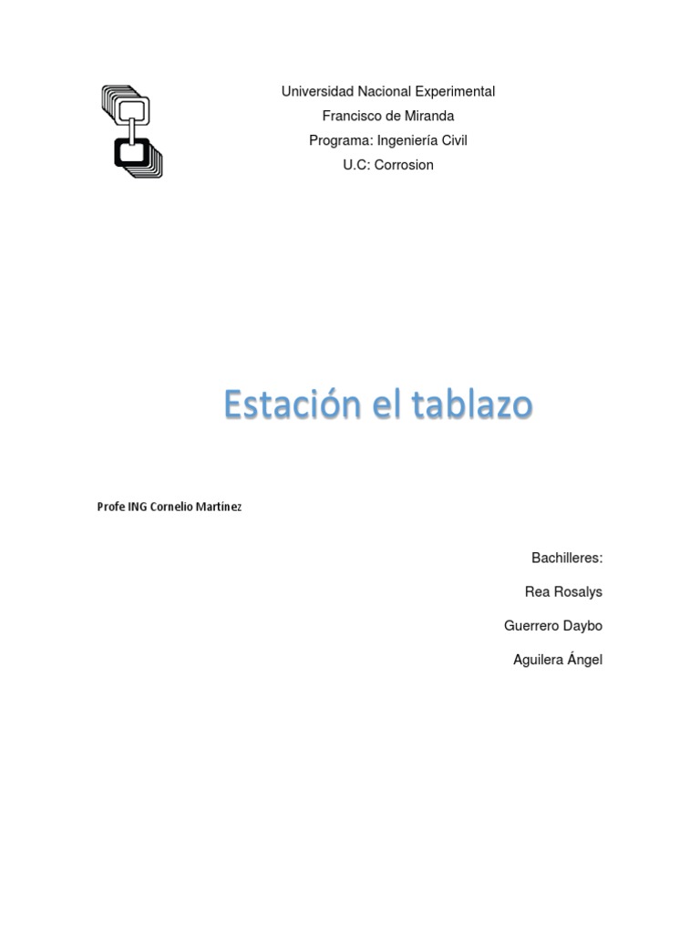 El Tablazo | Descargar gratis PDF | Corrosión | Acero