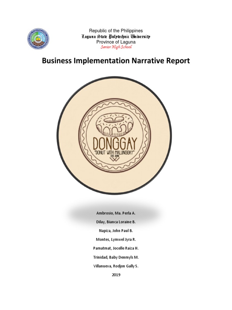 Entrep Narrative | PDF | Dough | Foods