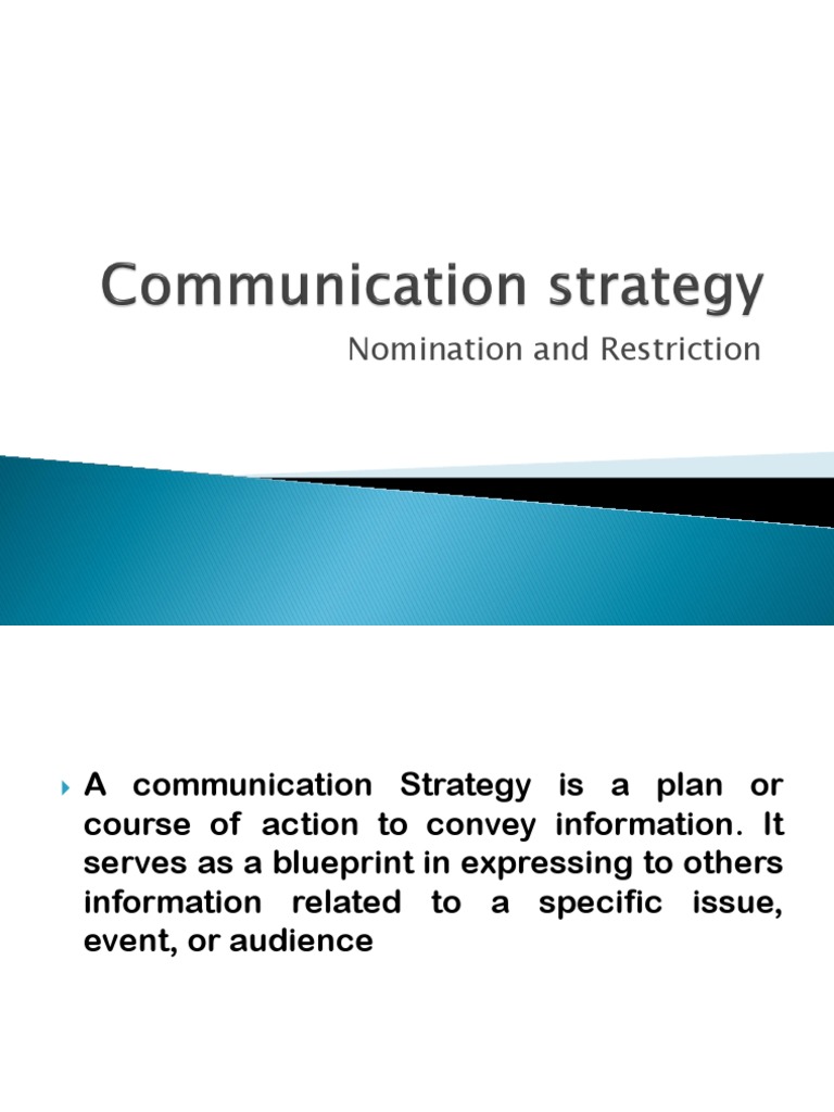 Communication Strategy | PDF