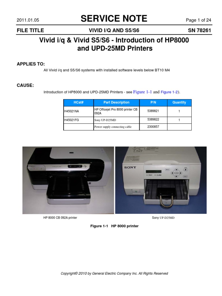 Vivid I - S5 - S6 - SN78261 | PDF | Hewlett Packard | Printer (Computing)