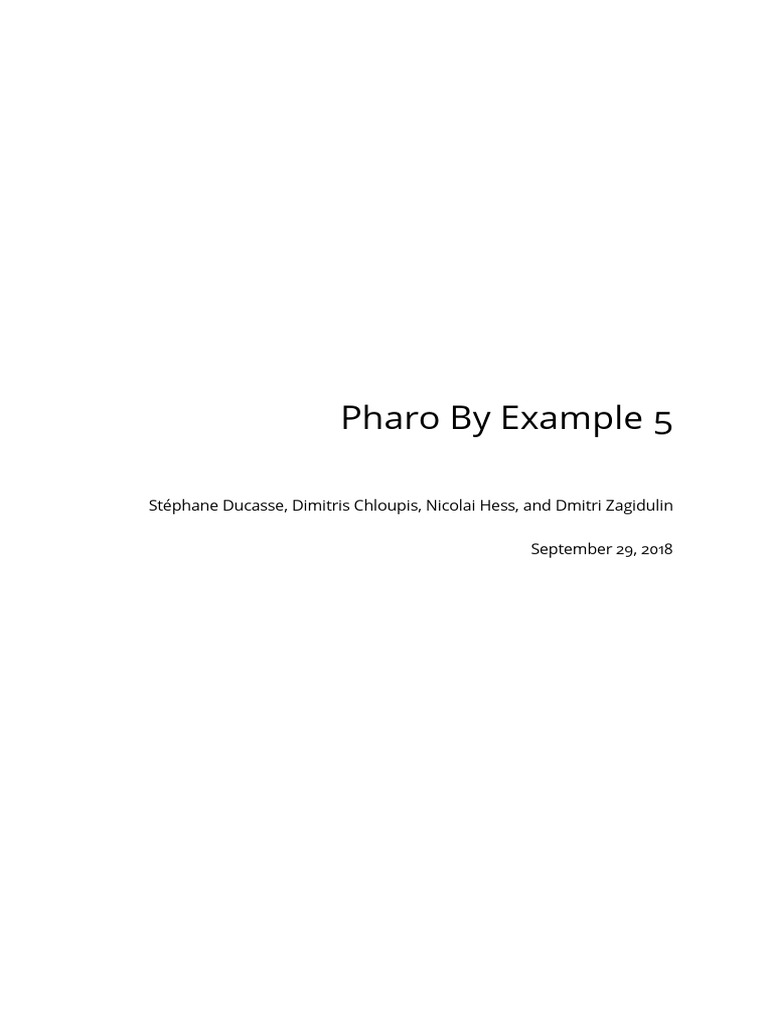 Pharo by Example | PDF | Inheritance (Object Oriented Programming) | Class (Computer Programming)
