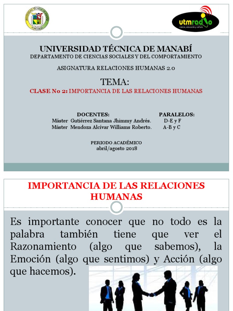 Importancia de Las Relaciones Humanas PDF | PDF
