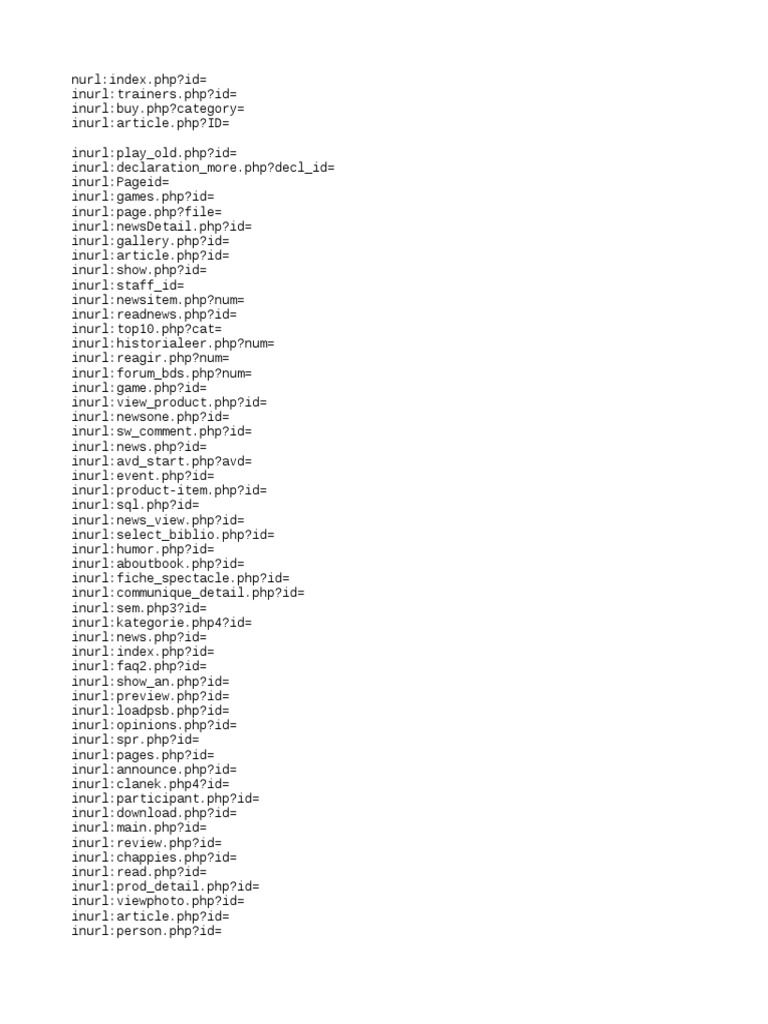 Dorks For Hacking | PDF | Application Software | Computer Programming