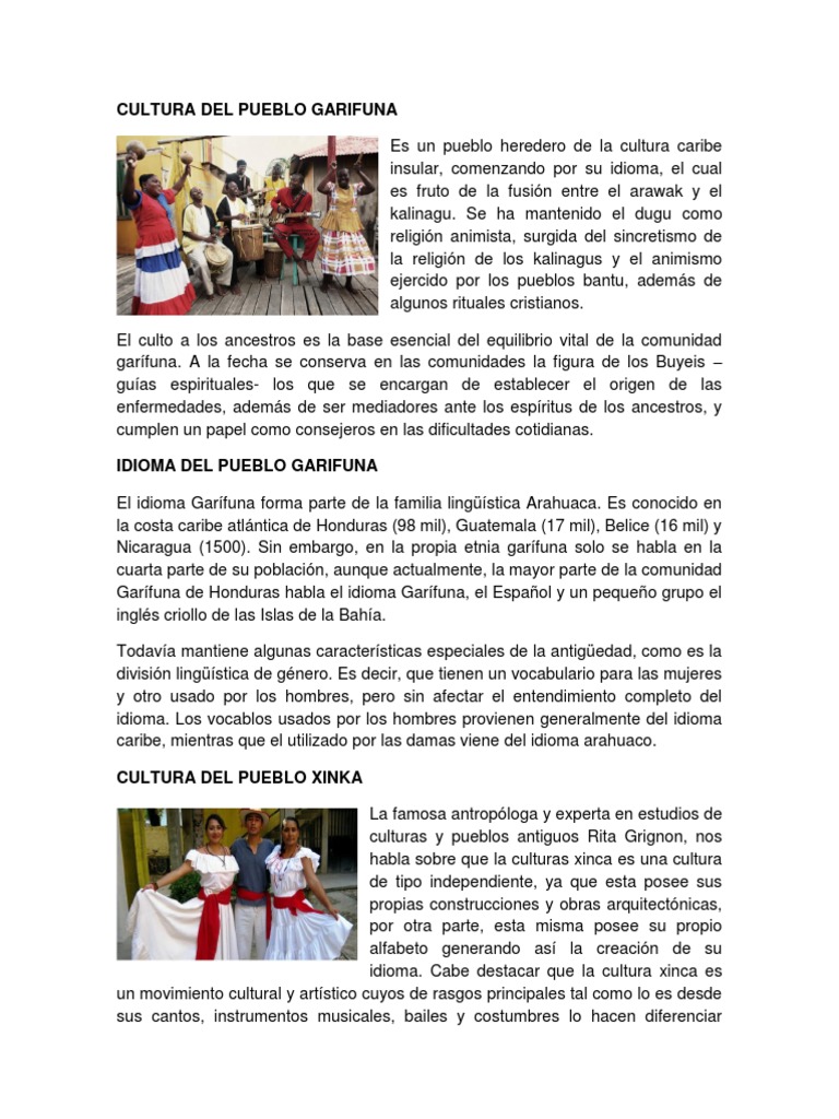 Cultura Del Pueblo Garifuna (Autoguardado) | PDF | Pueblos mayas ...
