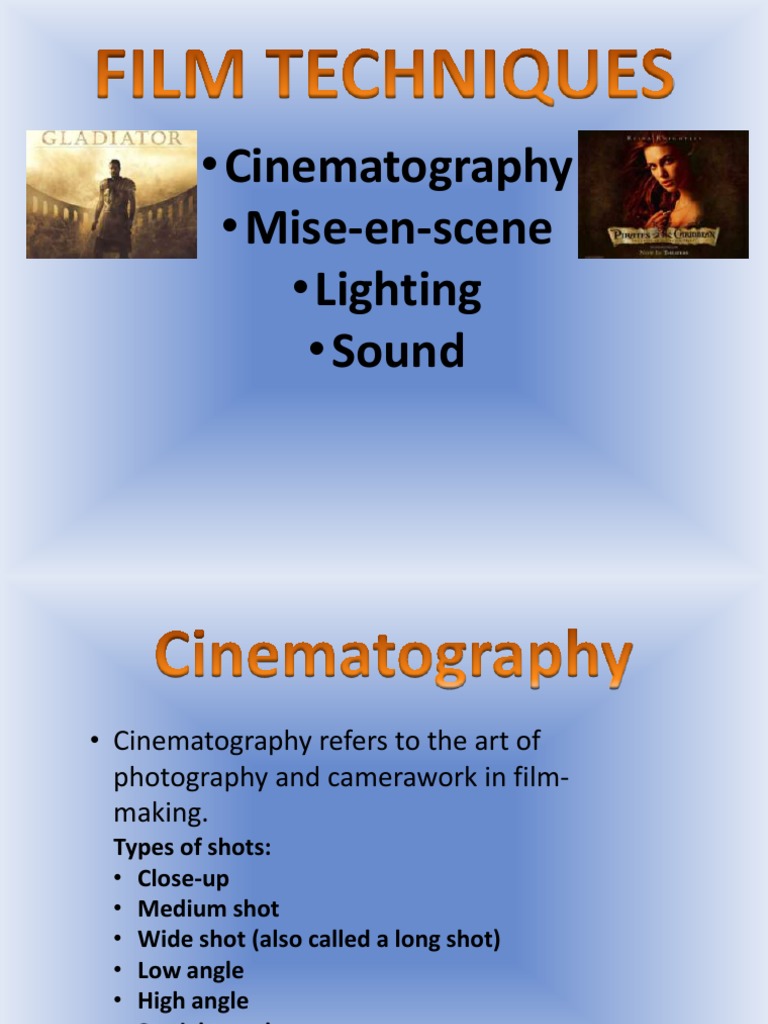 Cinematography - Mise-En-Scene - Lighting - Sound | PDF | Film Score ...