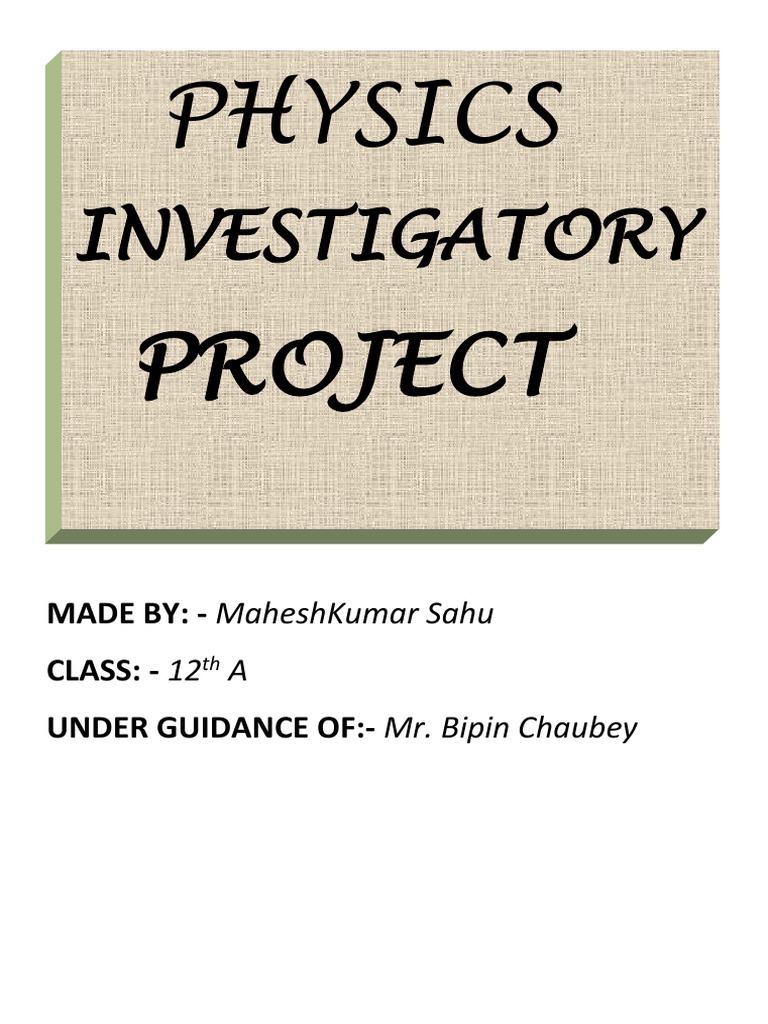 Investigatory Project | PDF | Logic Gate | Electrical Engineering