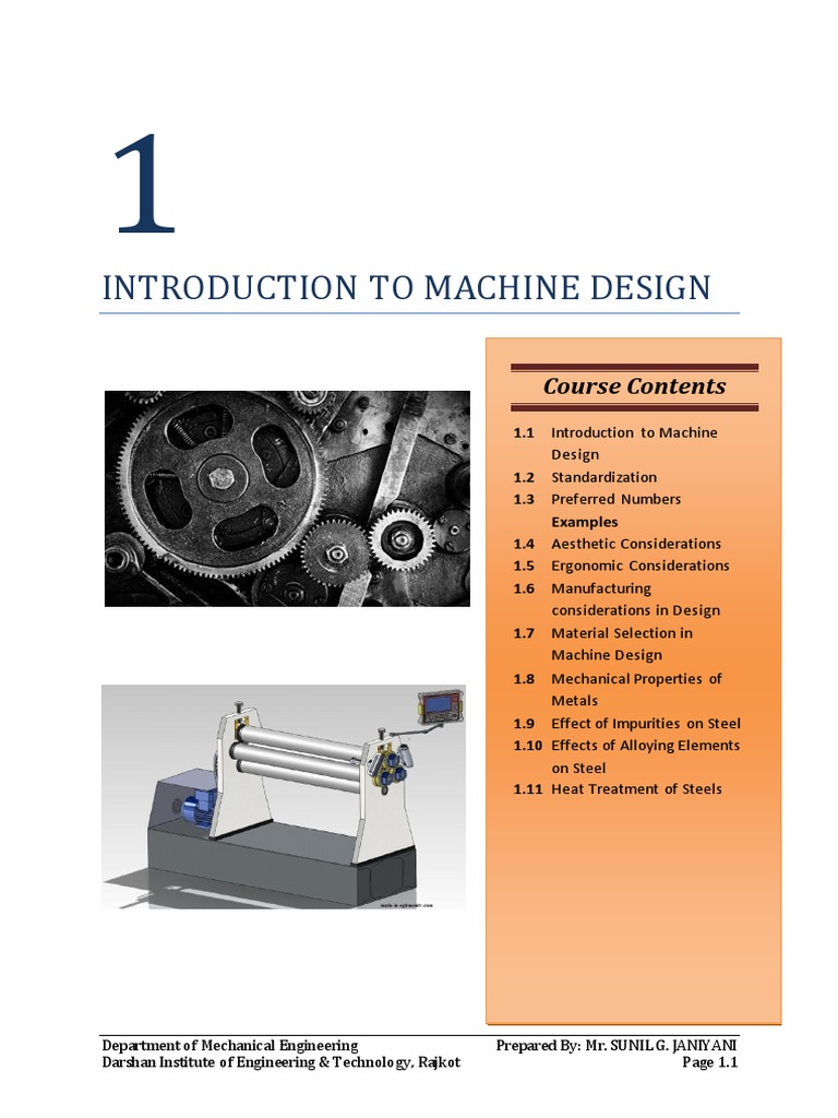 Introduction to Machine Design Concepts | PDF | Forging | Casting ...