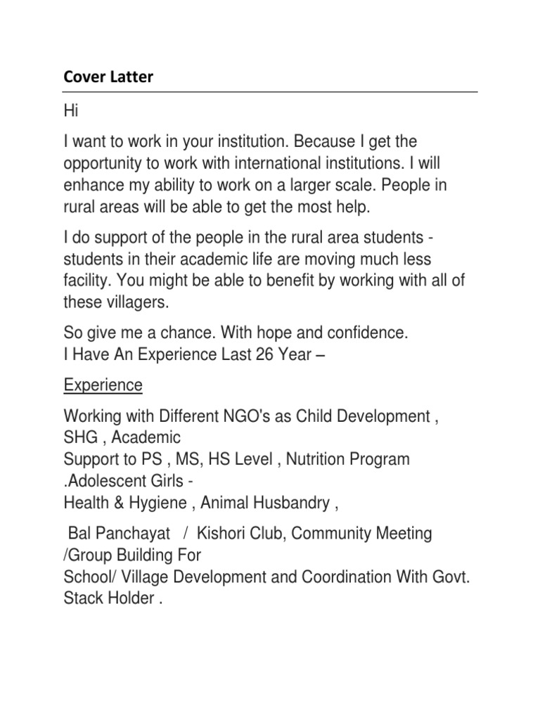 Letter | PDF | Career & Growth