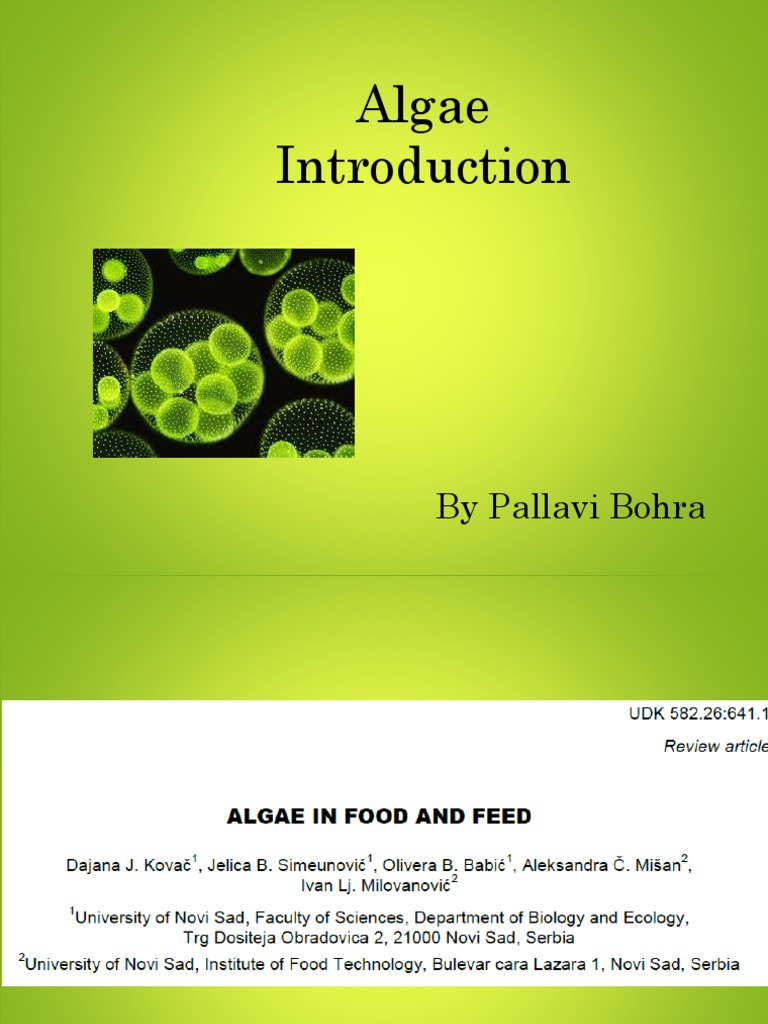 Introduction to Algae by Pallavi Bohra | PDF | Science & Mathematics