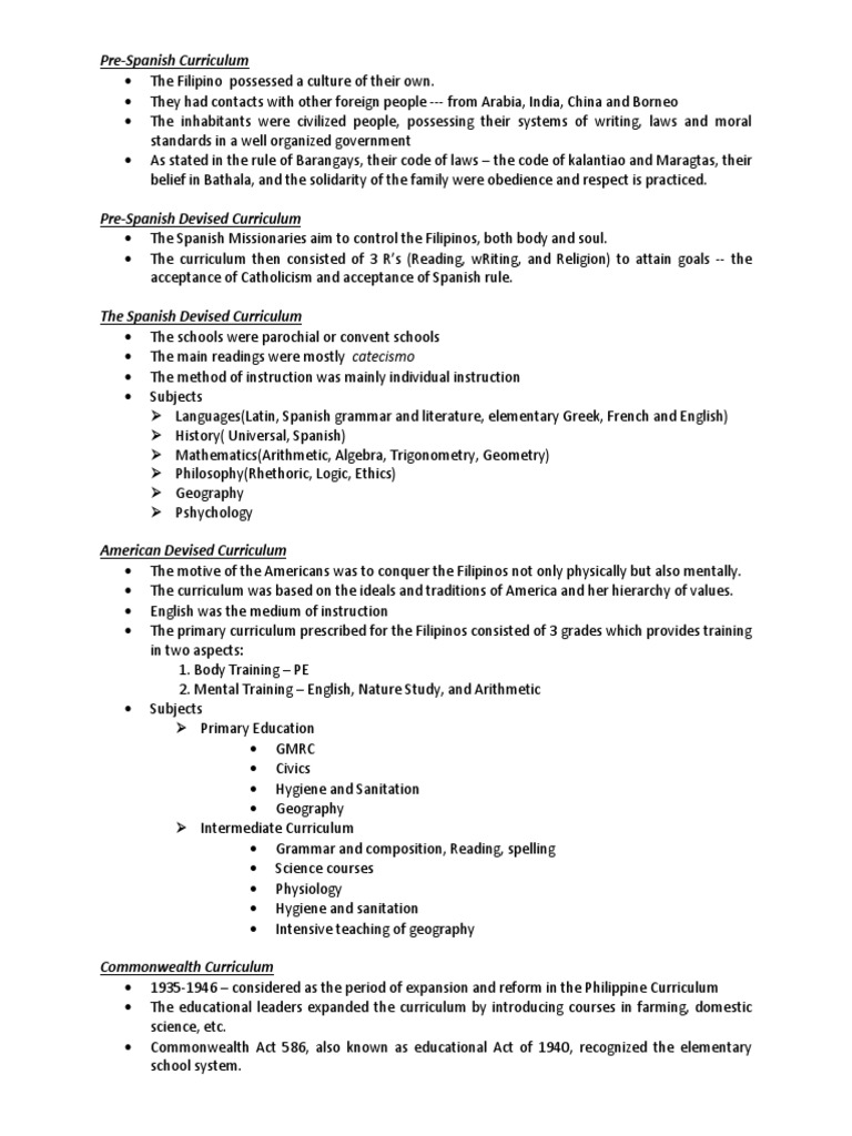 Types of Curriculum | PDF | Curriculum | Primary Education
