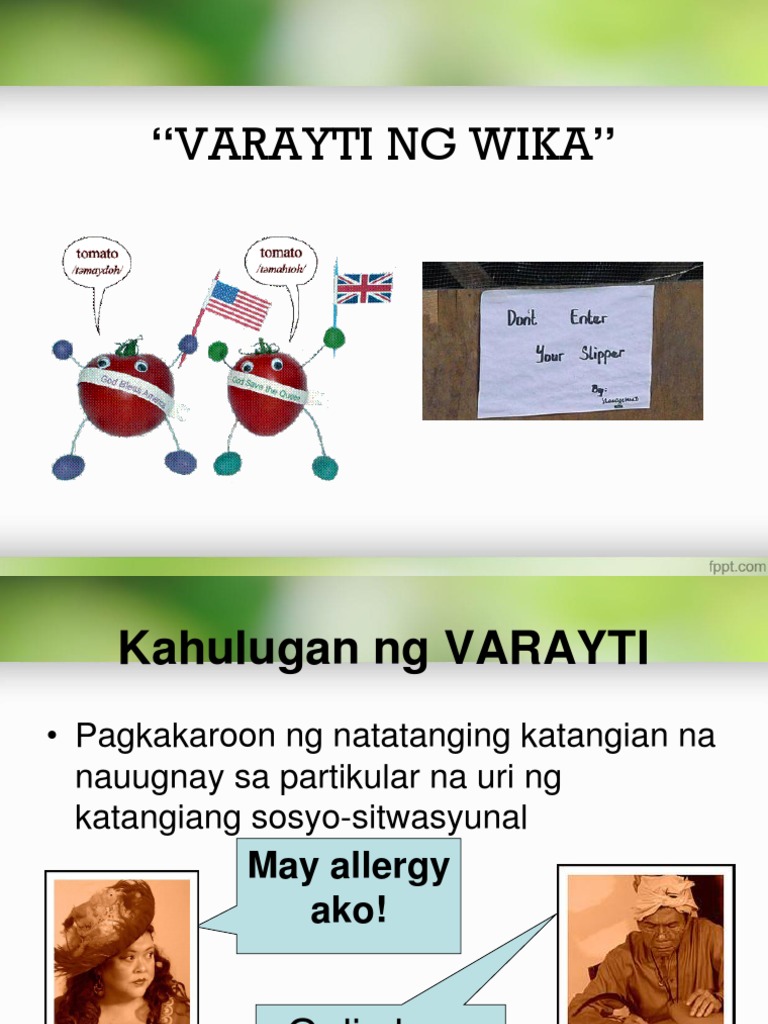 Varayti Ng Wika