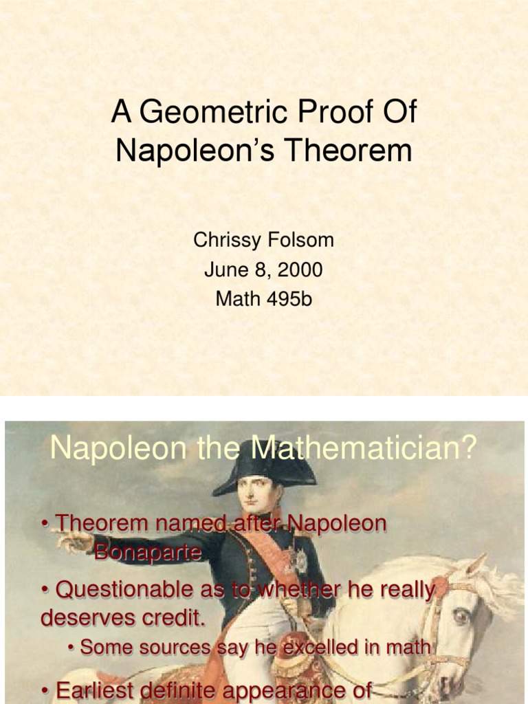 Geometric Proof of Napoleon's Theorem | PDF | Triangle | Trigonometric ...
