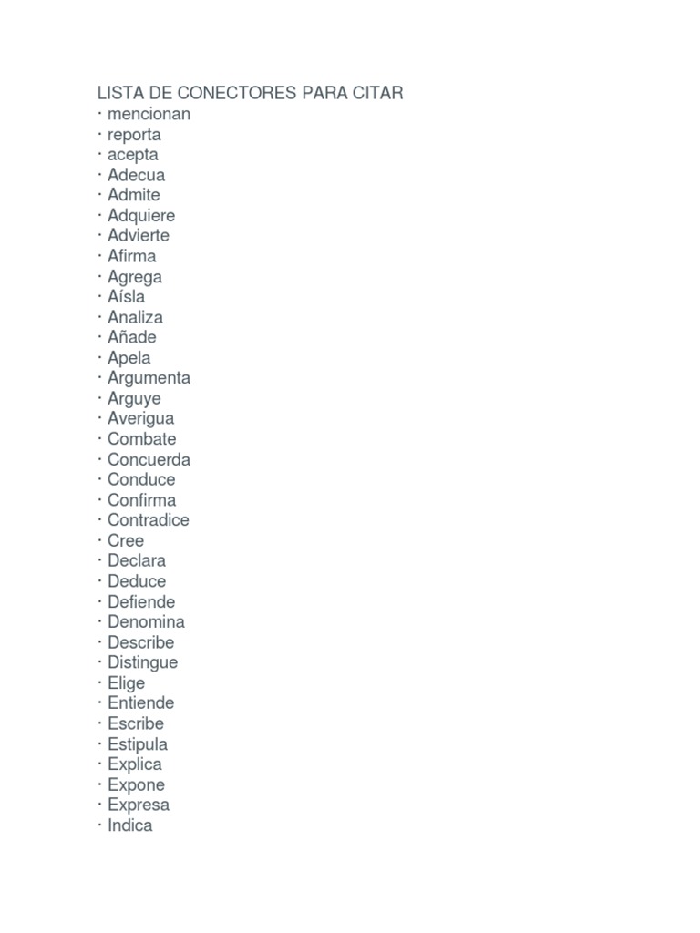 Lista de Conectores | PDF