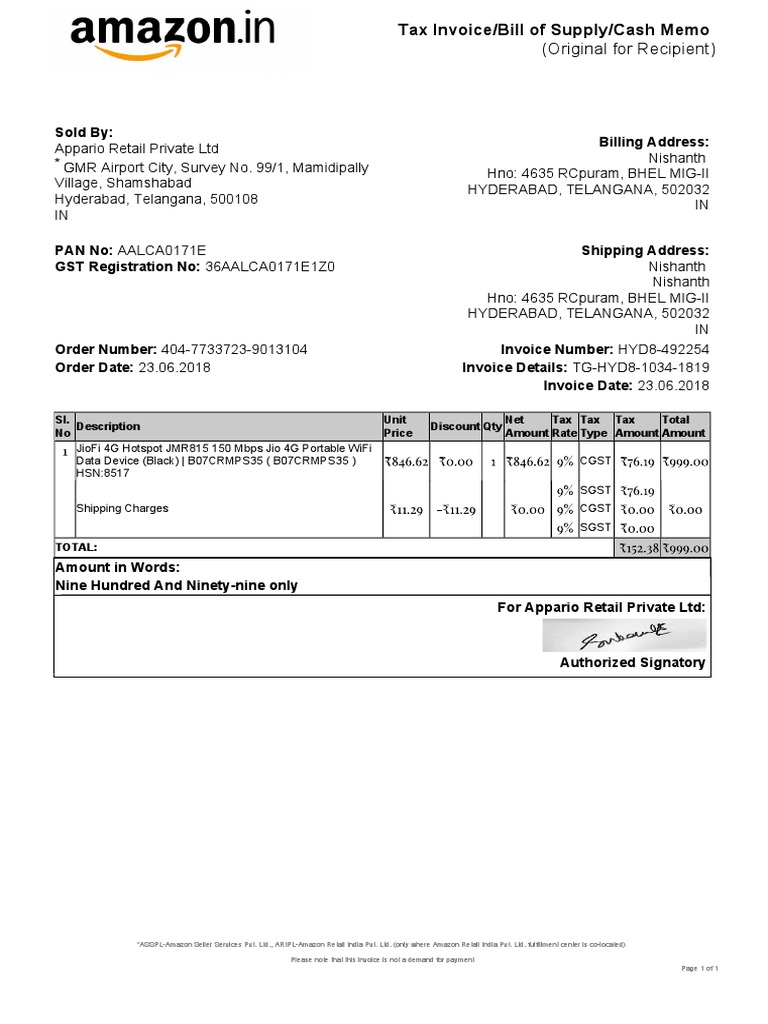 My Jio | PDF | Invoice | Government Finances