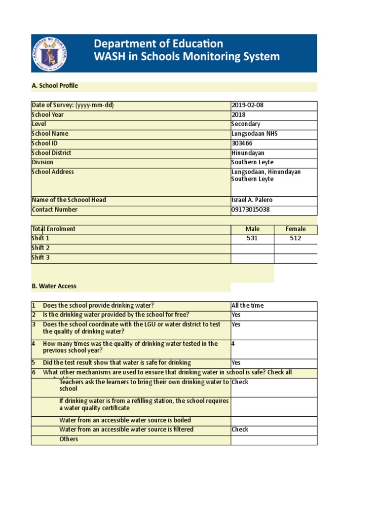 Wash in School | Download Free PDF | Drinking Water | Wash